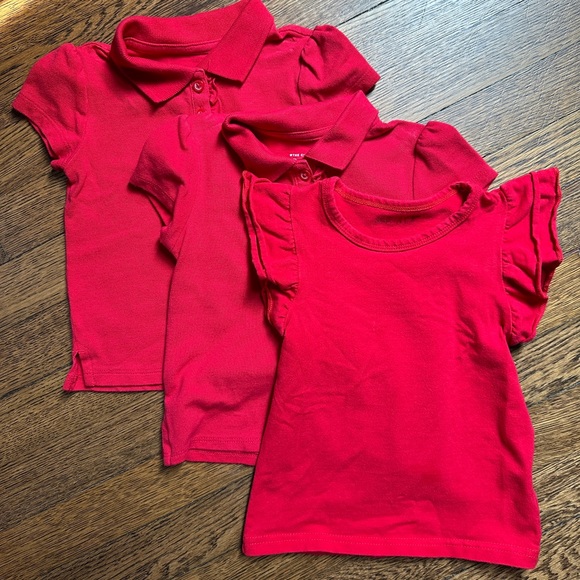 The Children's Place | Shirts & Tops | Red Polo Shirts And Ruffle Shirt ...
